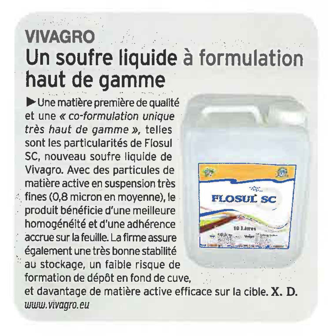 FLOSUL REUSSIR VIGNE - Vivagro